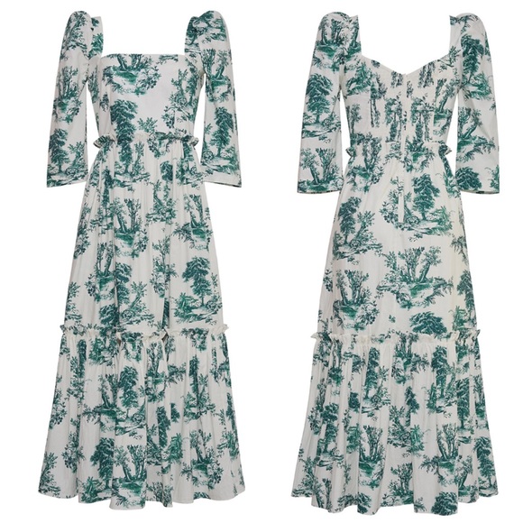 Cara Cara | Dresses | Nwt Cara Cara Bluehill Forest Toile Dress | Poshmark